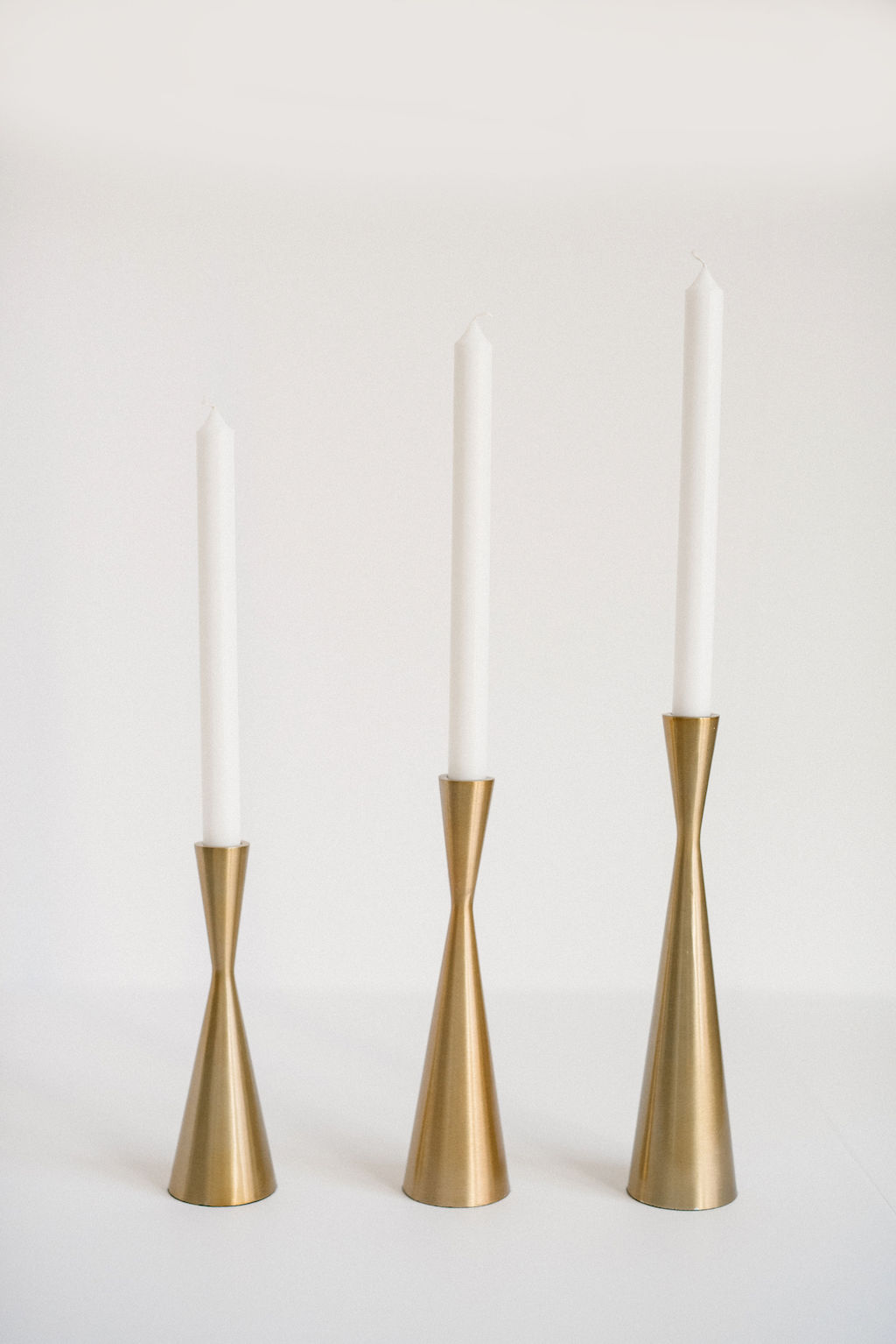 Modern Candlestick Holders - Gold
